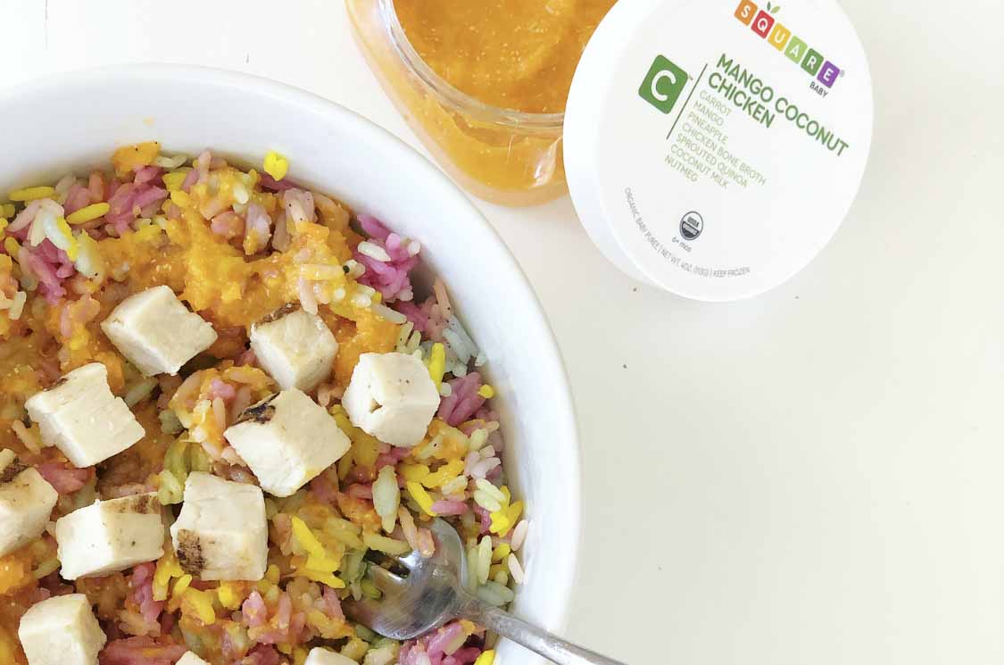 Mango Coconut Chicken Rice Bowl